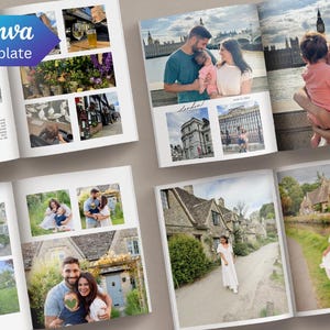 Travel Photo Album Canva Template: 54-page Family Vacation Design ...