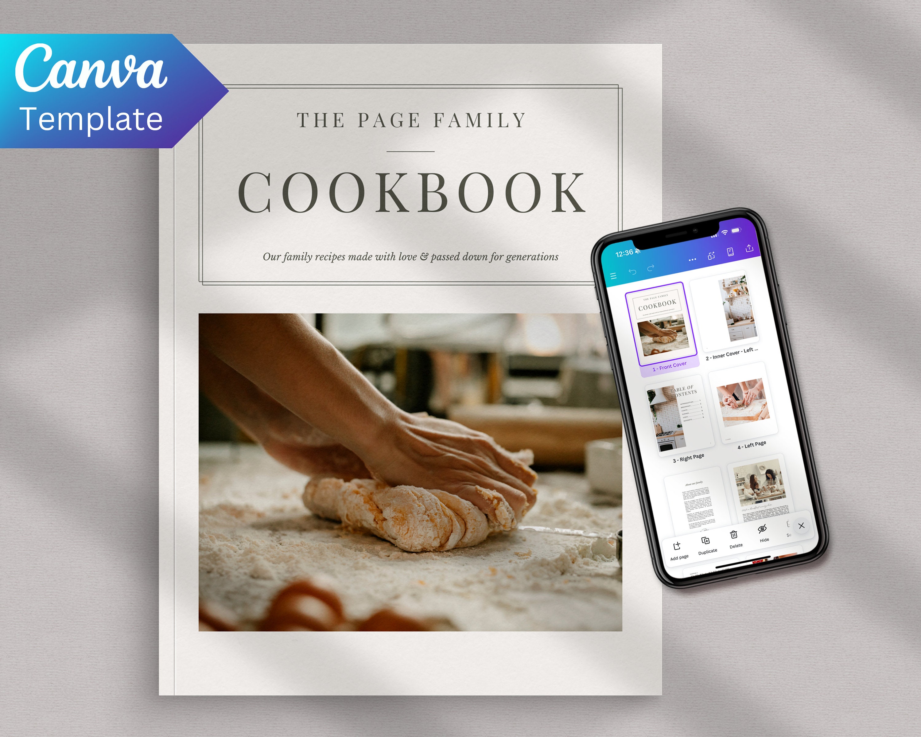 38 Page Cookbook Canva Template - Professional License - Etsy