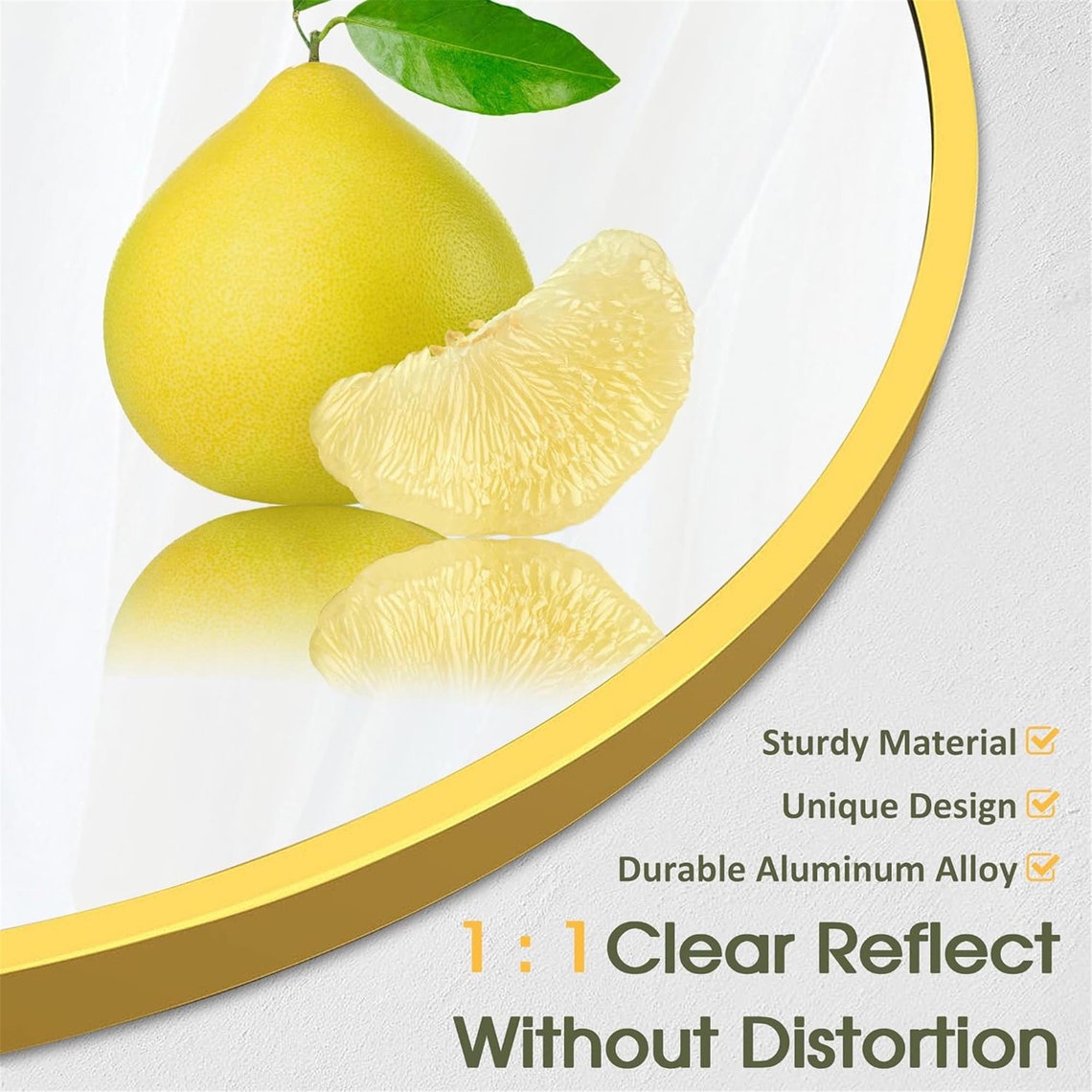 Full Length Mirror With Gold Metal Frame, Floor Mirrors With Stand ...