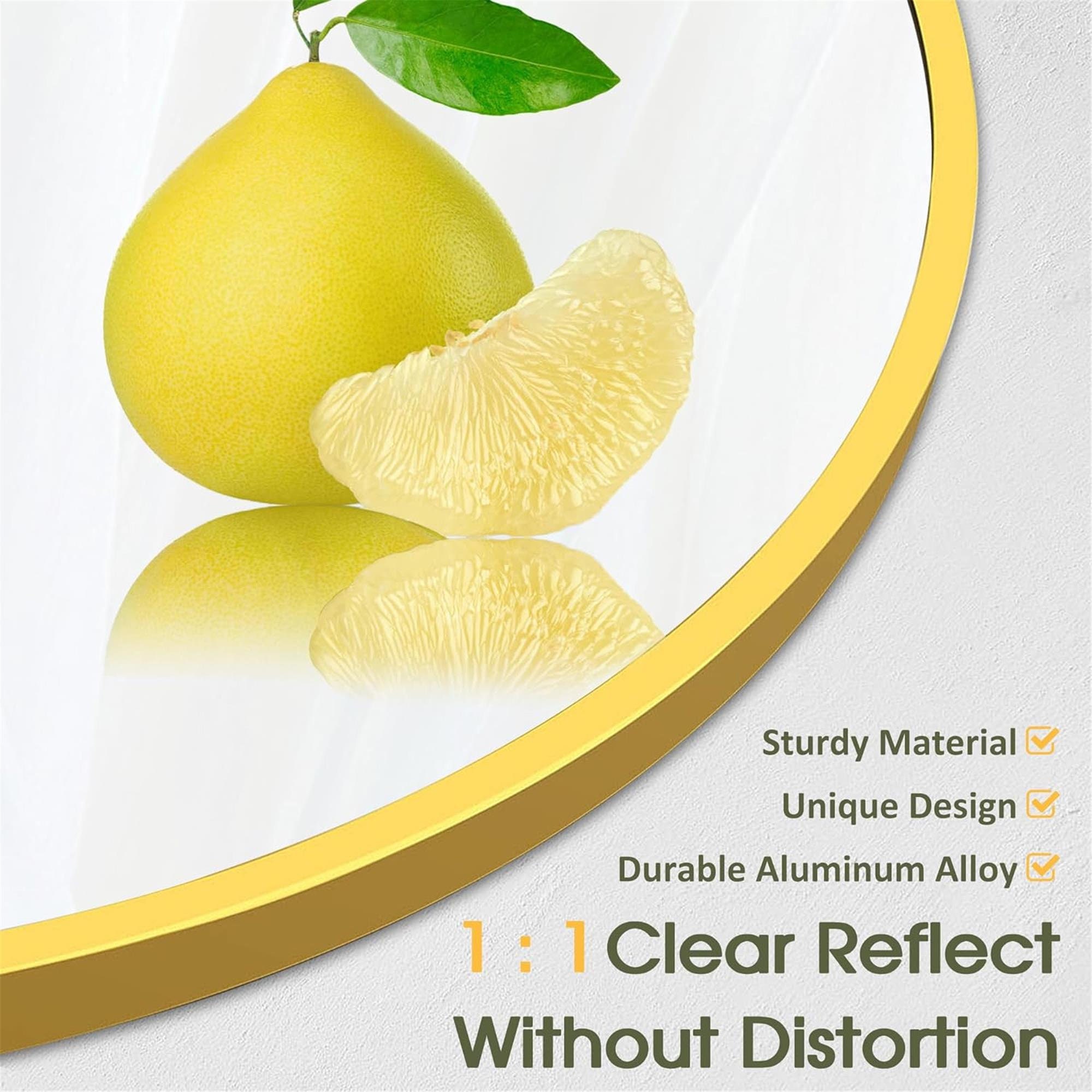 Full Length Mirror With Gold Metal Frame, Floor Mirrors With Stand ...