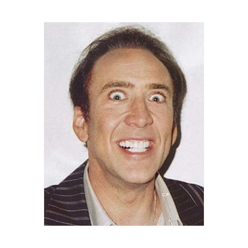 Nic Cage Poster, Nick Cage Face, Nicolas Cage Gift, Nicholas Cage Funny ...