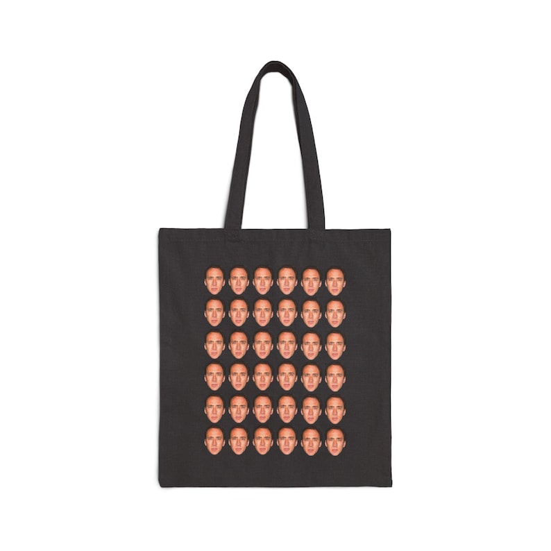 Many Faces Nic Cage Tote Bag, Nick Cage Face, Nicolas Cage Gift ...