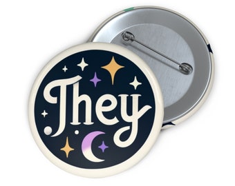 Queer Art Nonbinary Pin Pronoun Pins They Them Pin Queer Pin - Etsy