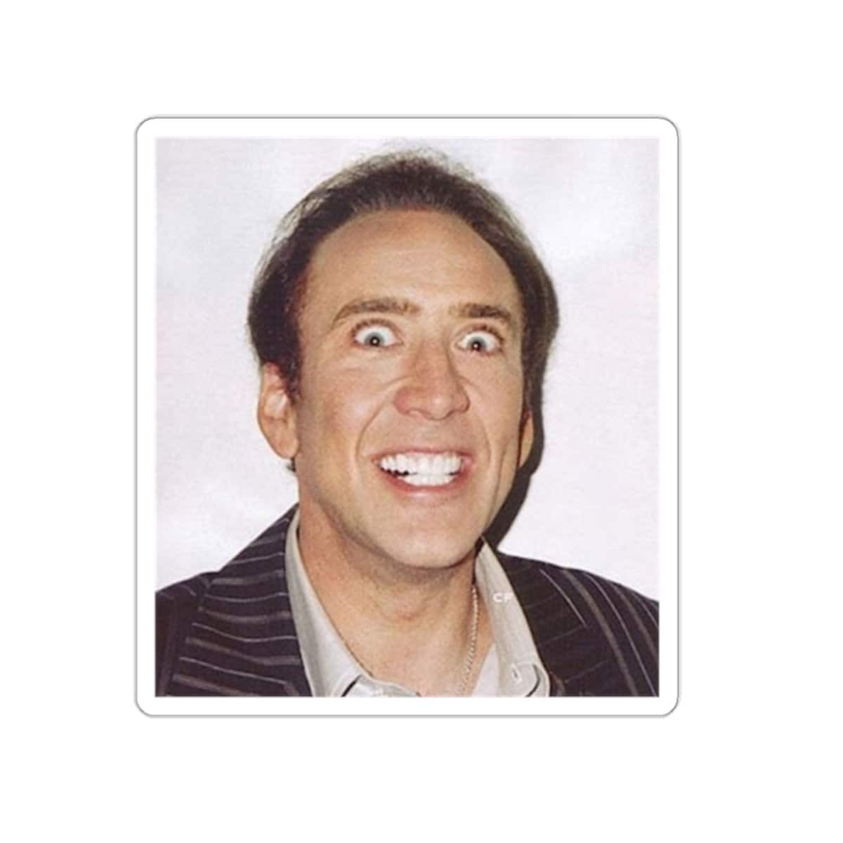 Nic Cage Sticker Nick Cage Face Nicolas Cage T Nicholas Cage Funny Funny Sticker Meme