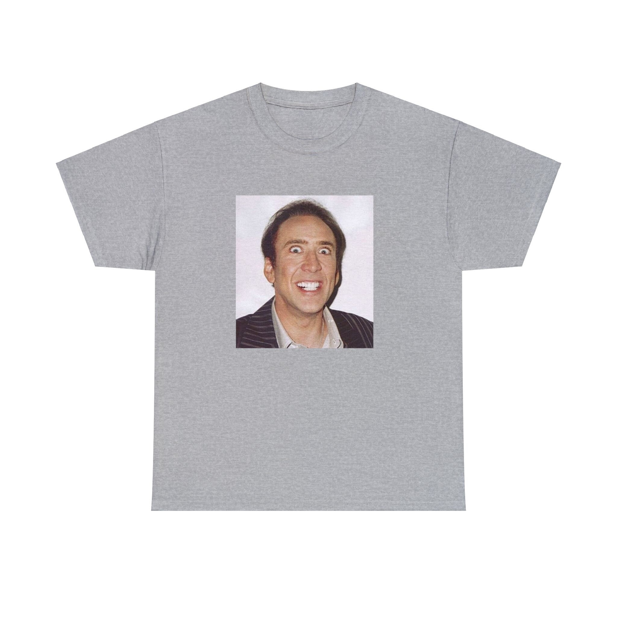 Nic Cage Crazy Face Shirt, Nick Cage Face, Nicolas Cage Gift, Nicholas ...