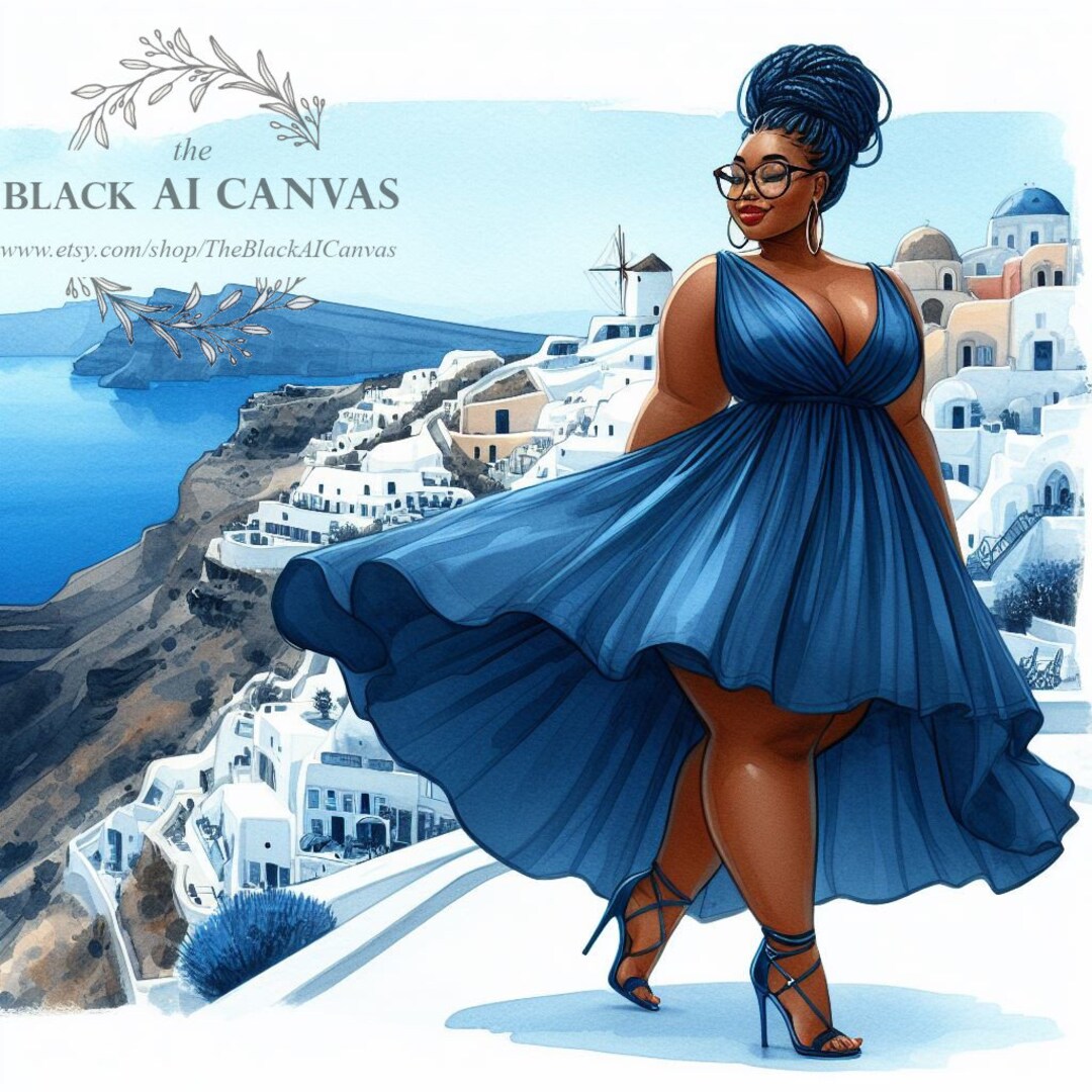 Flying Dresses Flying Blue Dresses for Vacation in Santorini Flying ...