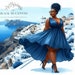 Flying Dresses Flying Blue Dresses for Vacation in Santorini Flying ...