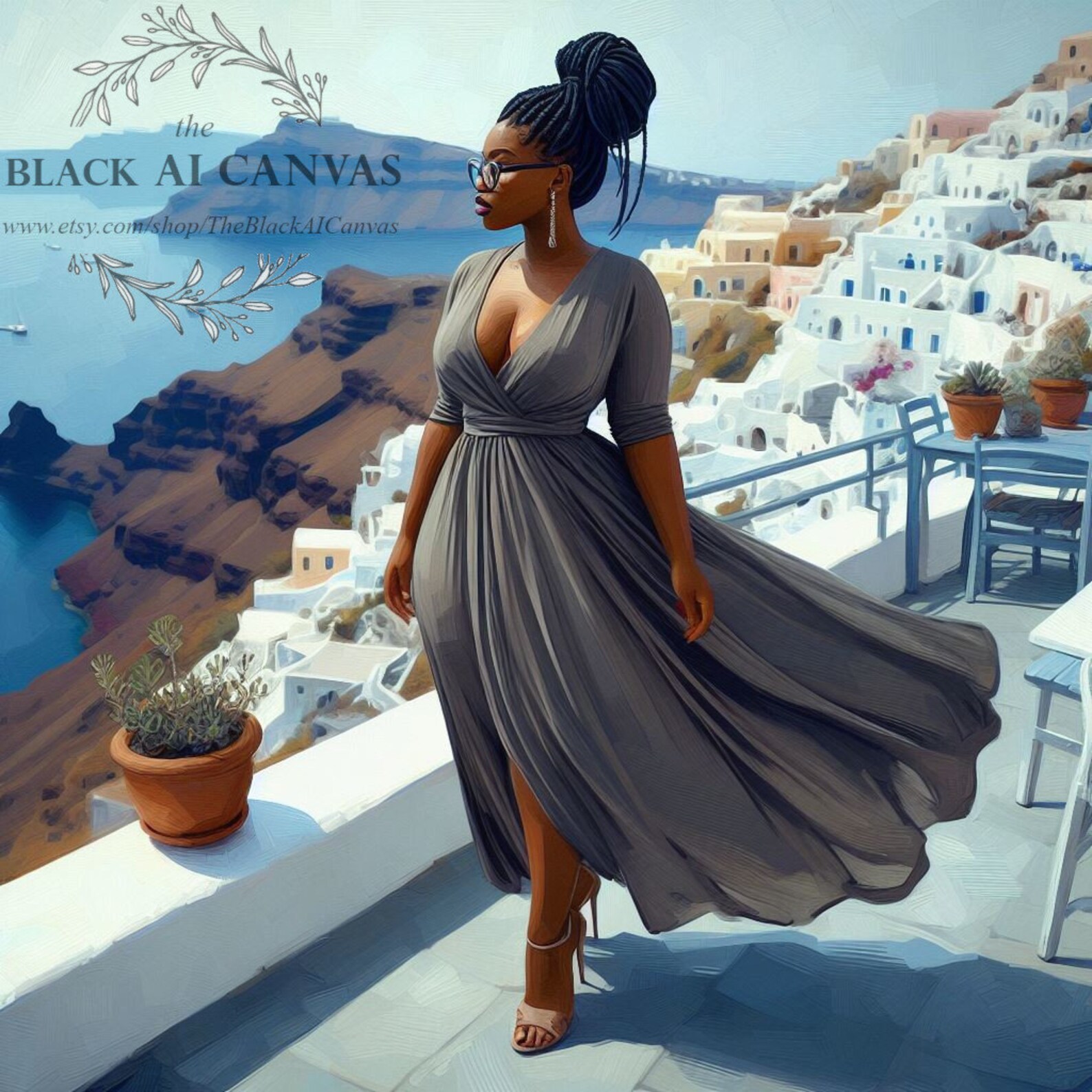 Flying Dresses Flying Blue Dresses for Vacation in Santorini Flying ...