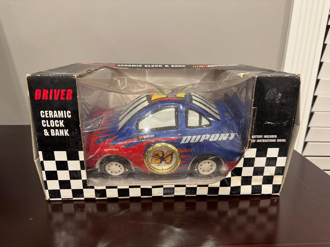 Jeff Gordon Ceramic Clock & Bank - Etsy