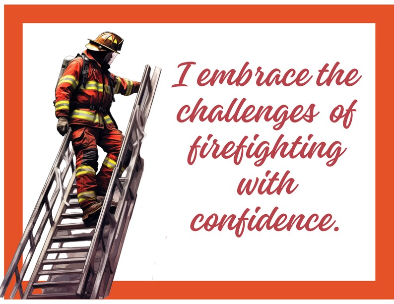 Firefighter Positive Affirmation Cards - Etsy