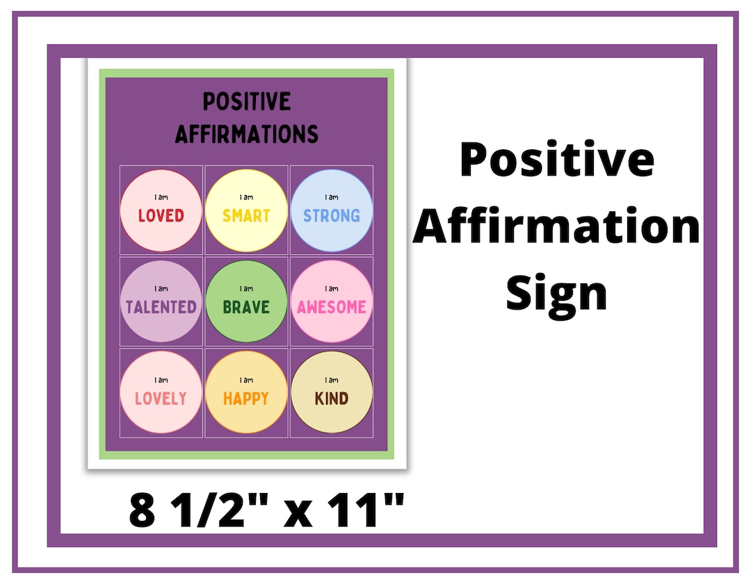 Positive Affirmation Sign - Etsy