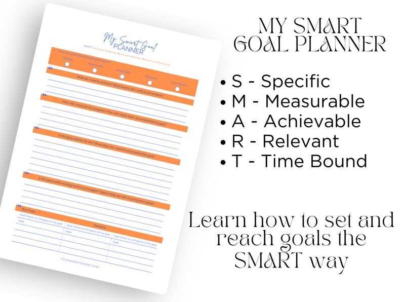 Goal Setting the SMART Way - Etsy