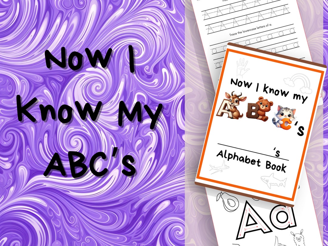 Now I Know My Abc's - Practicing My Alphabet - Etsy UK