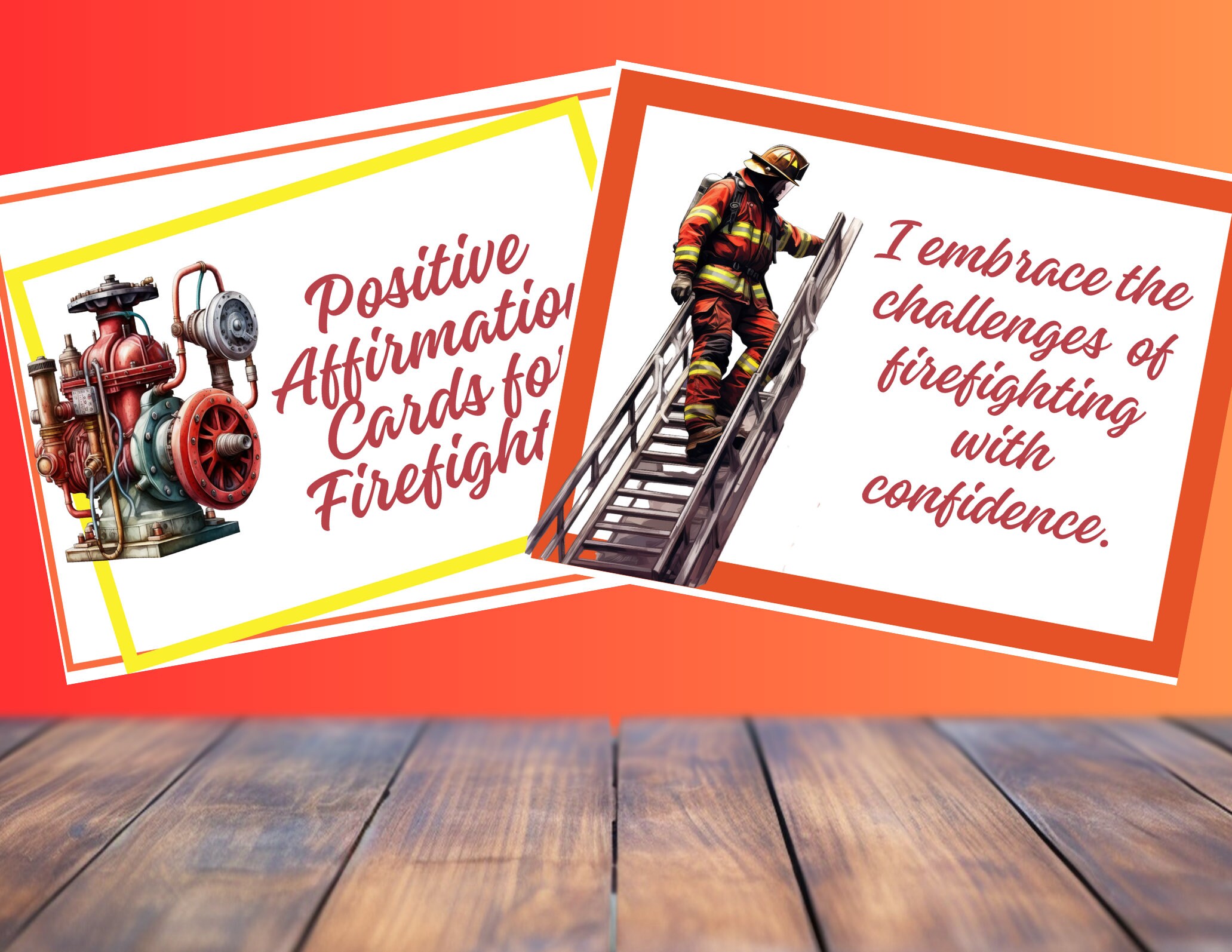 Firefighter Positive Affirmation Cards - Etsy