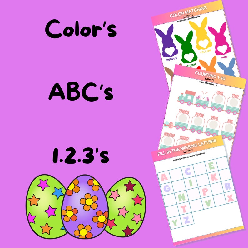 Easter Bunny Binder Full of Fun and Educational Activities. - Etsy