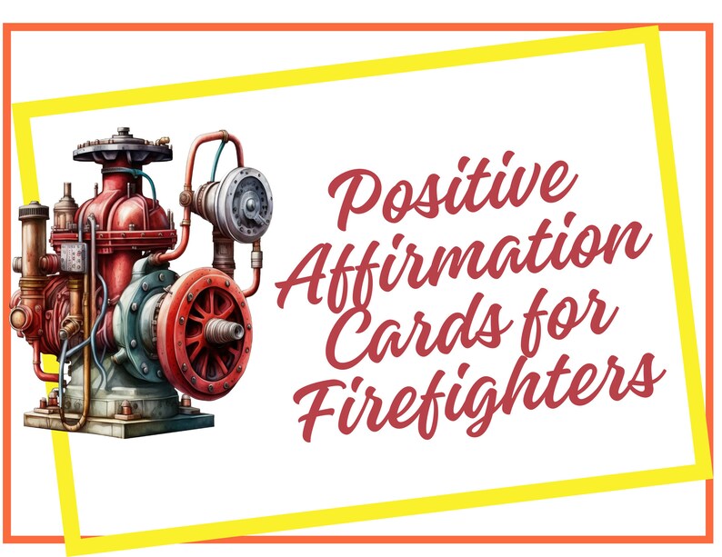 Firefighter Positive Affirmation Cards - Etsy