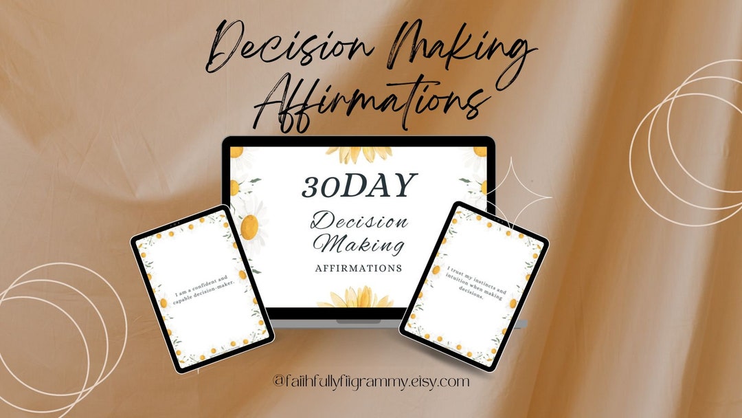 Daily Affirmations, Decision Making Affirmations, Printable Daily ...