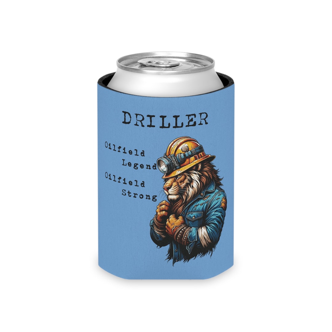 Roughneck Way Oilfield Oil Drilling Rig Driller Legend Beer Soda Pop ...