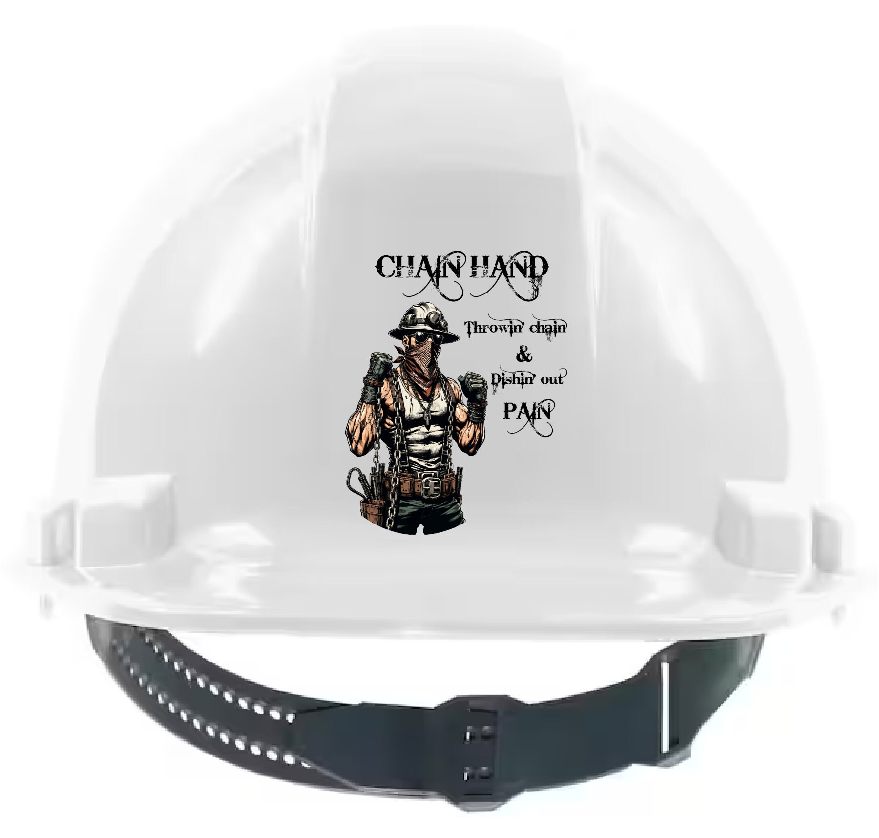 Chain Hand Hard Hat Sticker: Oilfield Roughneck Vinyl Decal - Etsy