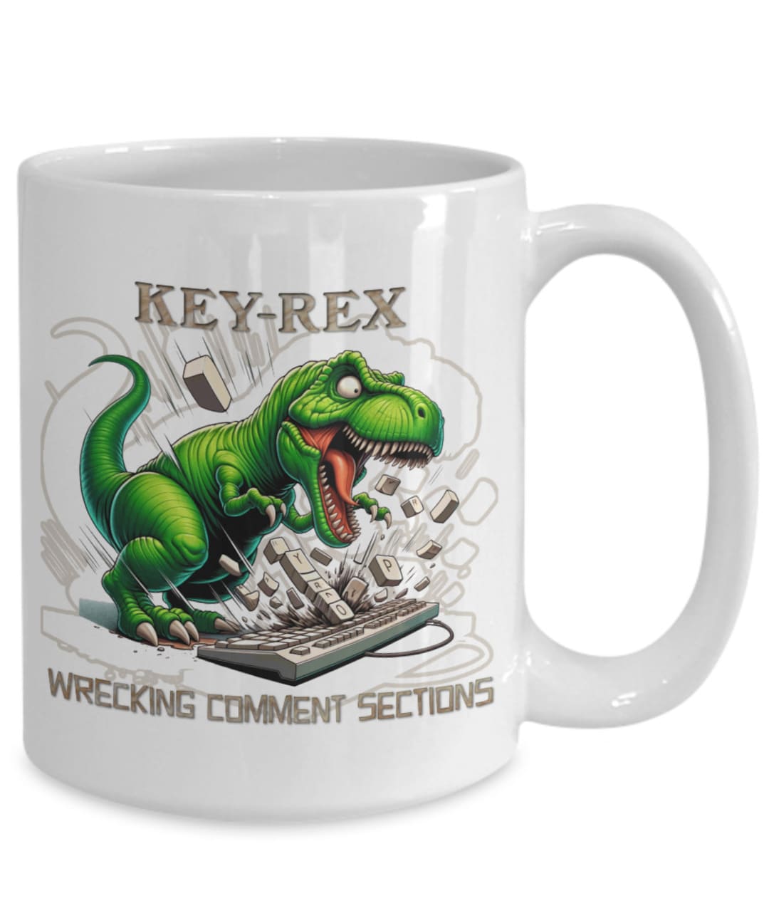 Key-rex T-rex Dinosaur Dinosaurs Say Prehistoric Life Keyboard Warrior ...