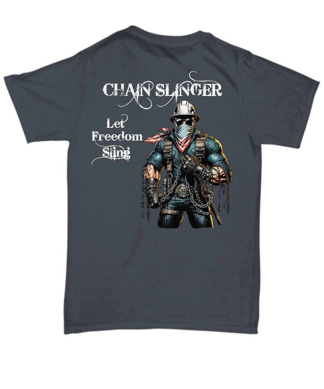 Chain Slinger Shirt: Oilfield Roughneck Graphic Tee - Etsy