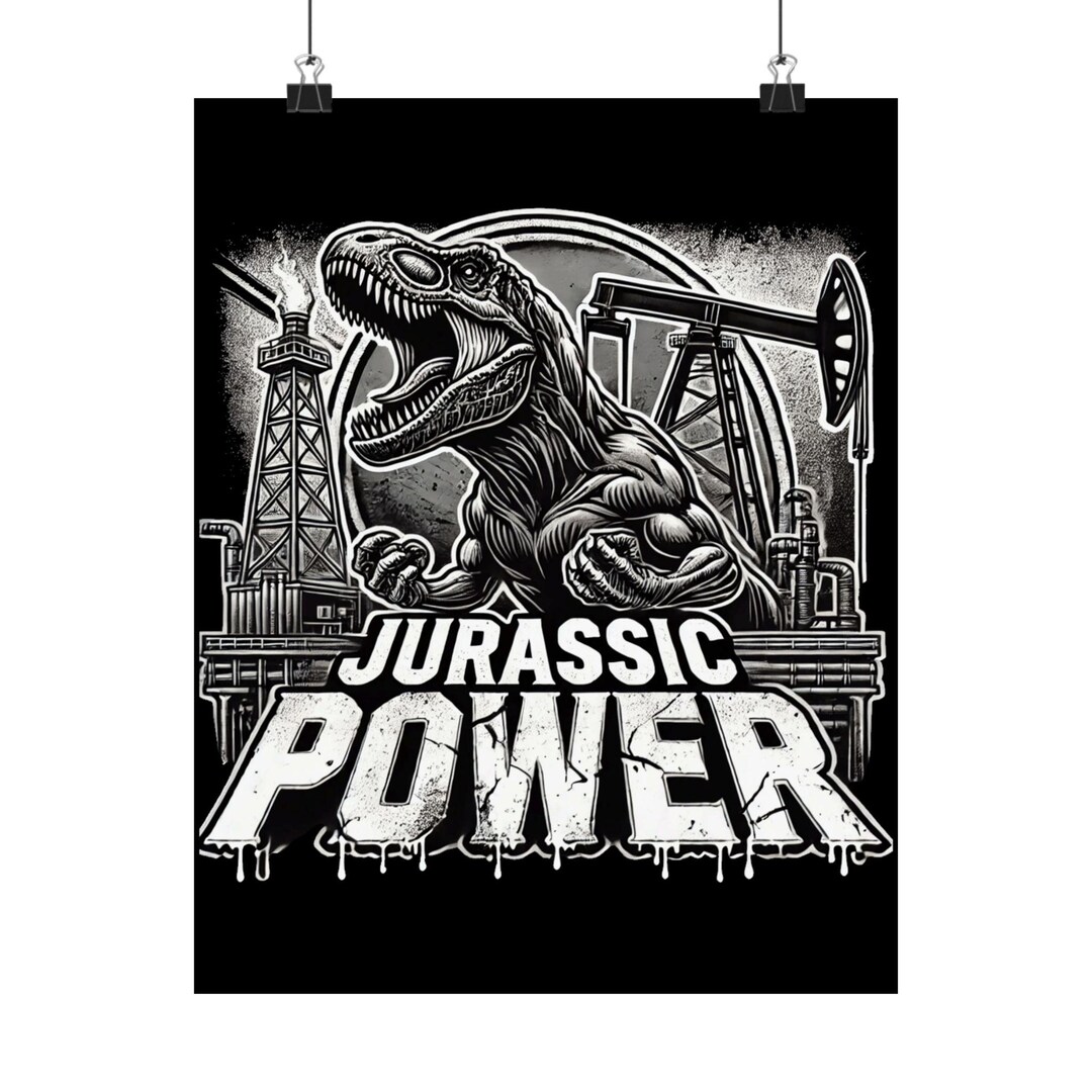 Jurassic Power T-rex Oilfield Poster: Roughneck Wall Art - Etsy UK