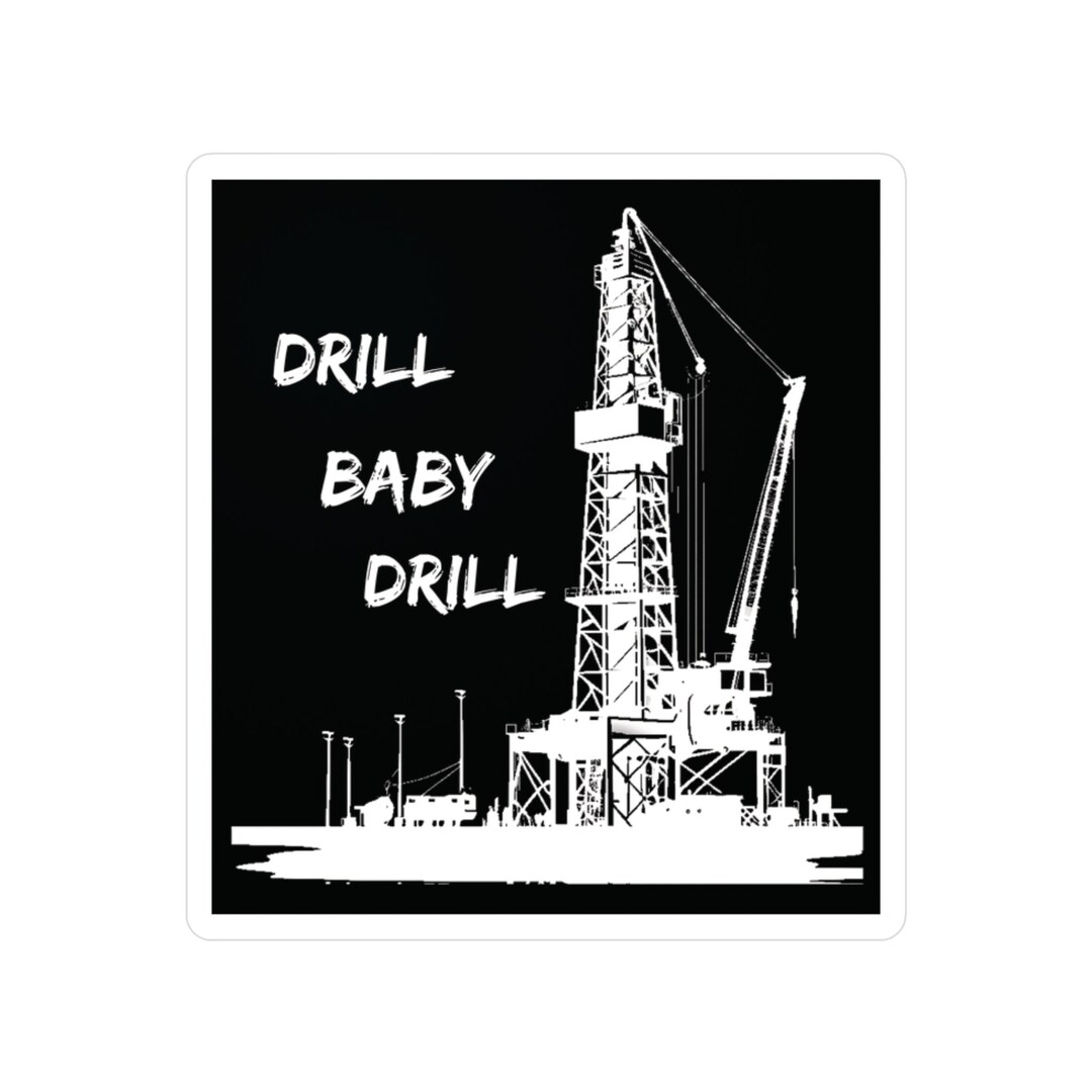 Drill Baby B&W Hard Hat Sticker, Roughneck Way, Oilfield Stickers ...