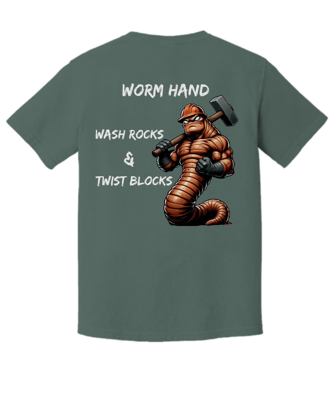 Worm Hand Dark T-shirt, Roughneck Way, Oilfield Shirt, Roughneck Shirt ...