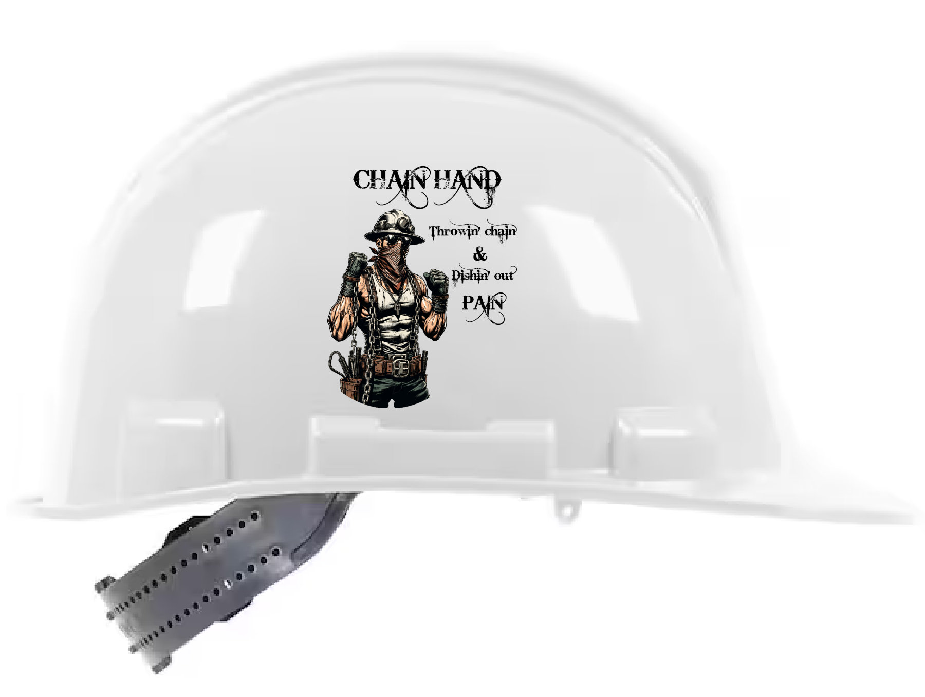 Chain Hand Hard Hat Sticker: Oilfield Roughneck Vinyl Decal - Etsy