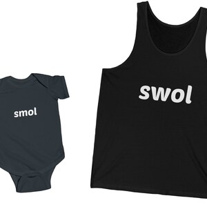 Smol Swol Father Son Matching Set for New Dad, Men's Bodybuilding Tank ...