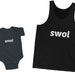 Swole Dad Smol Baby Matching Set: Gym Tank Top & Bodysuit - Etsy