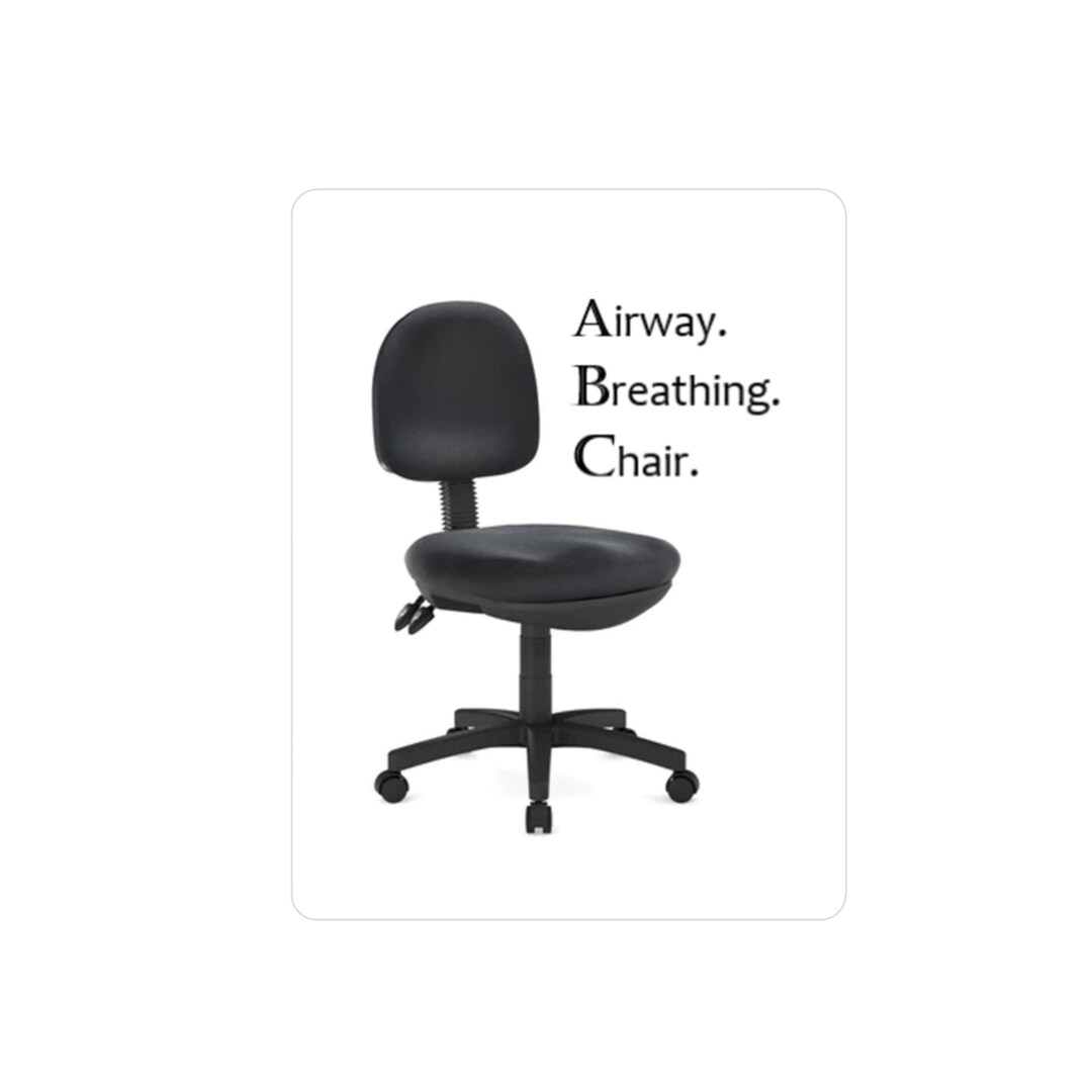 Anesthesiologist Airway. Breathing. Chair. Sticker - Etsy