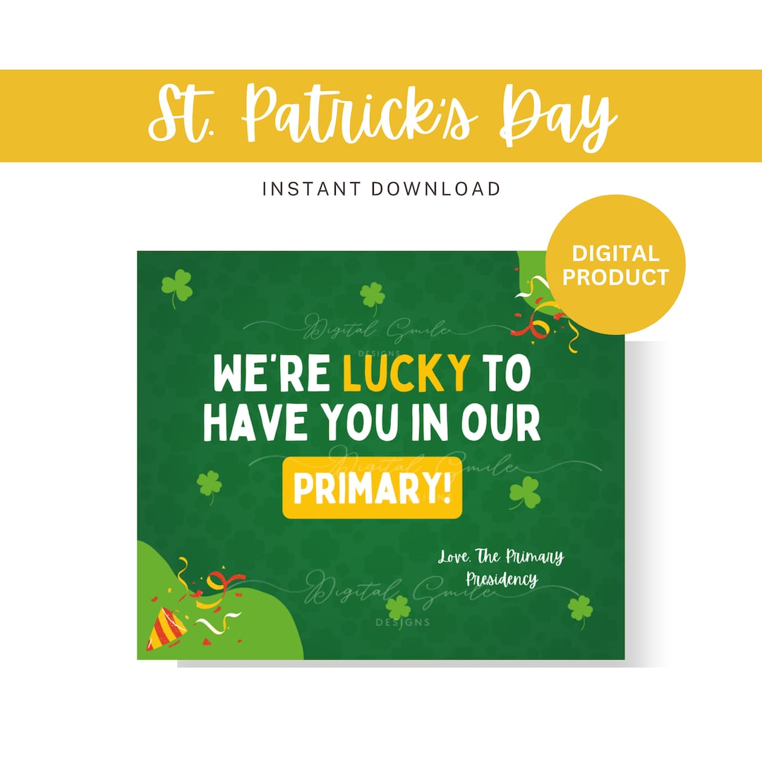 We're Lucky to Have You in Primary | LDS Primary Gift Tag | Religious ...