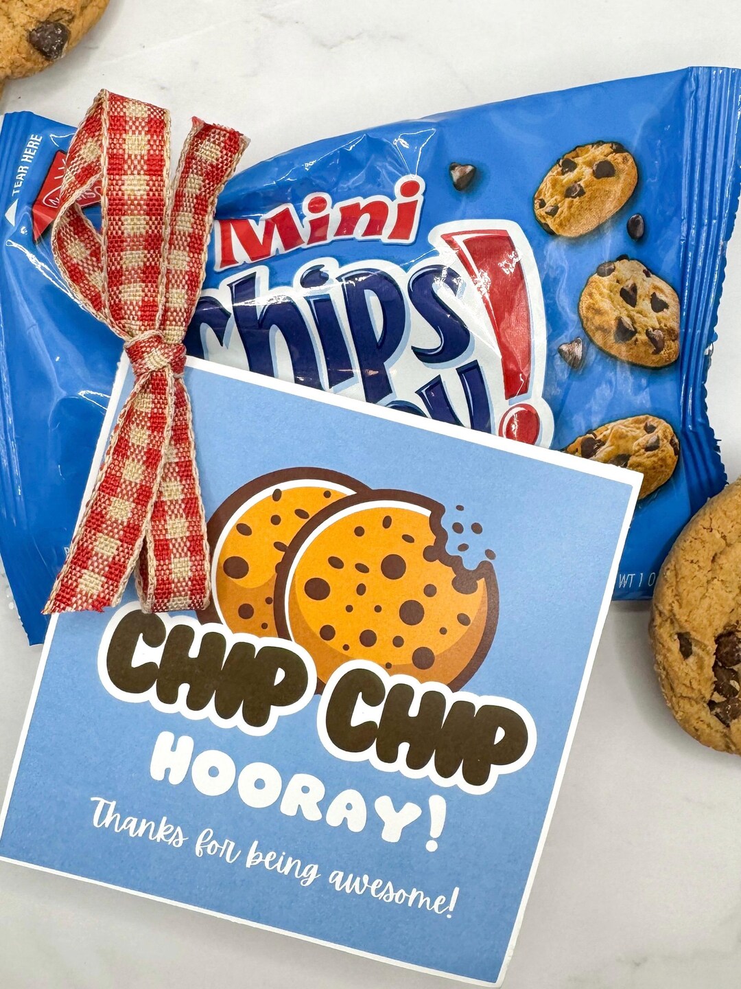 Chip Chip Hooray Chocolate Chip Cookie Gift Tag Instant Download ...