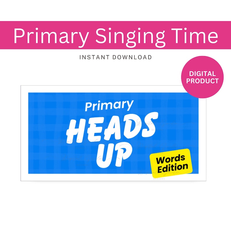 Easy LDS Primary Singing Time: Heads up Game (digital Download) - Etsy