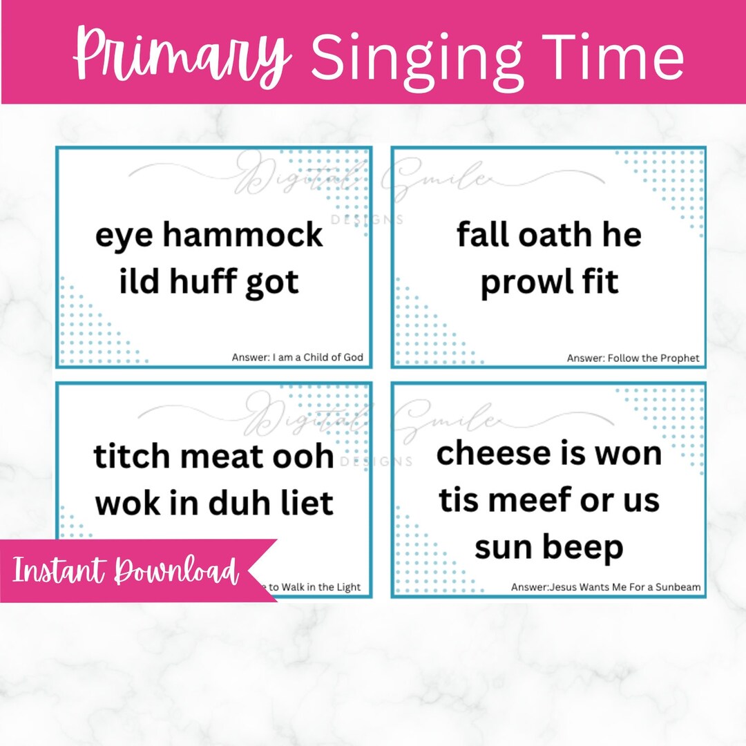 Mad Gab for LDS Primary Singing Time Singing Time Games Primary Games ...