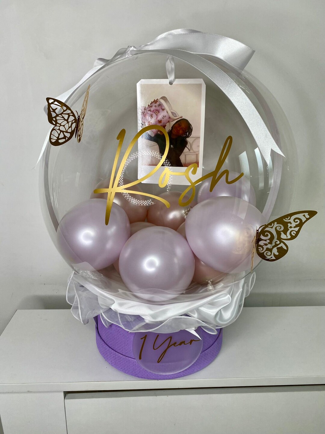 Bobo Bubble Bouquet. Bobo Balloon With Polaroid Photo. Beautiful Gift ...