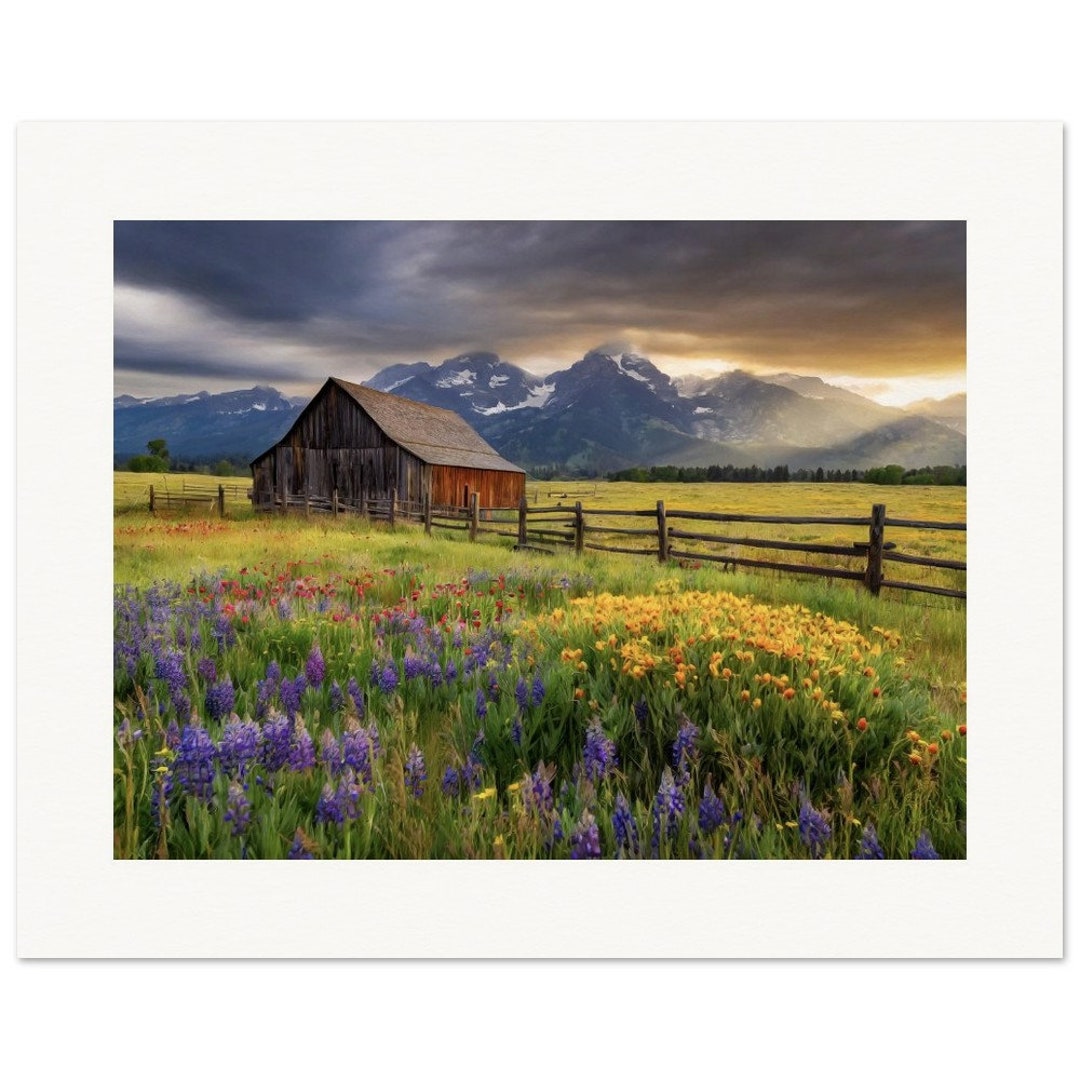Fine Art Spring Landscape Print, Barn, a Beautiful Museum Quality Fine ...
