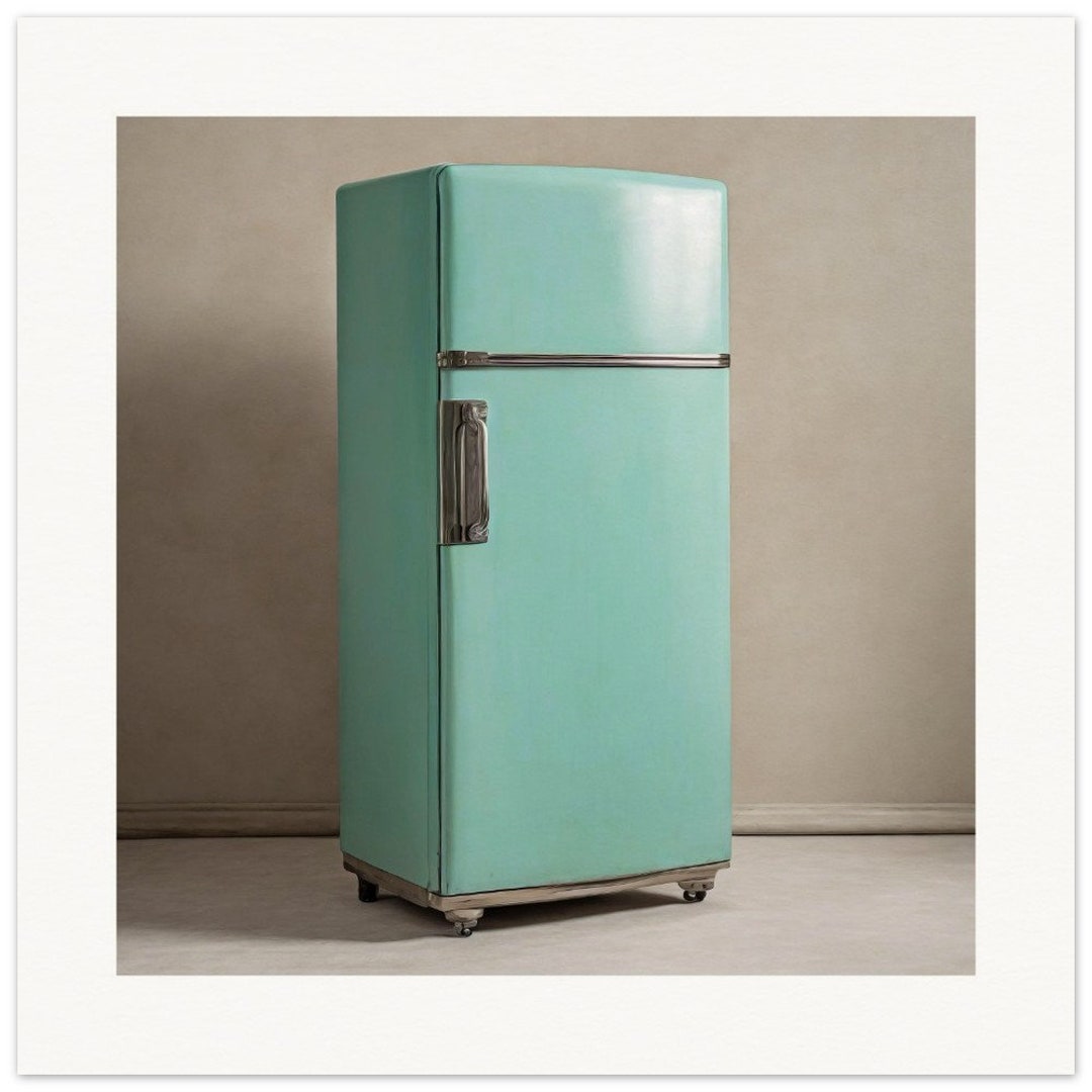 Fine Art Baker Print, Turquoise Refrigerator, a Beautiful Museum ...
