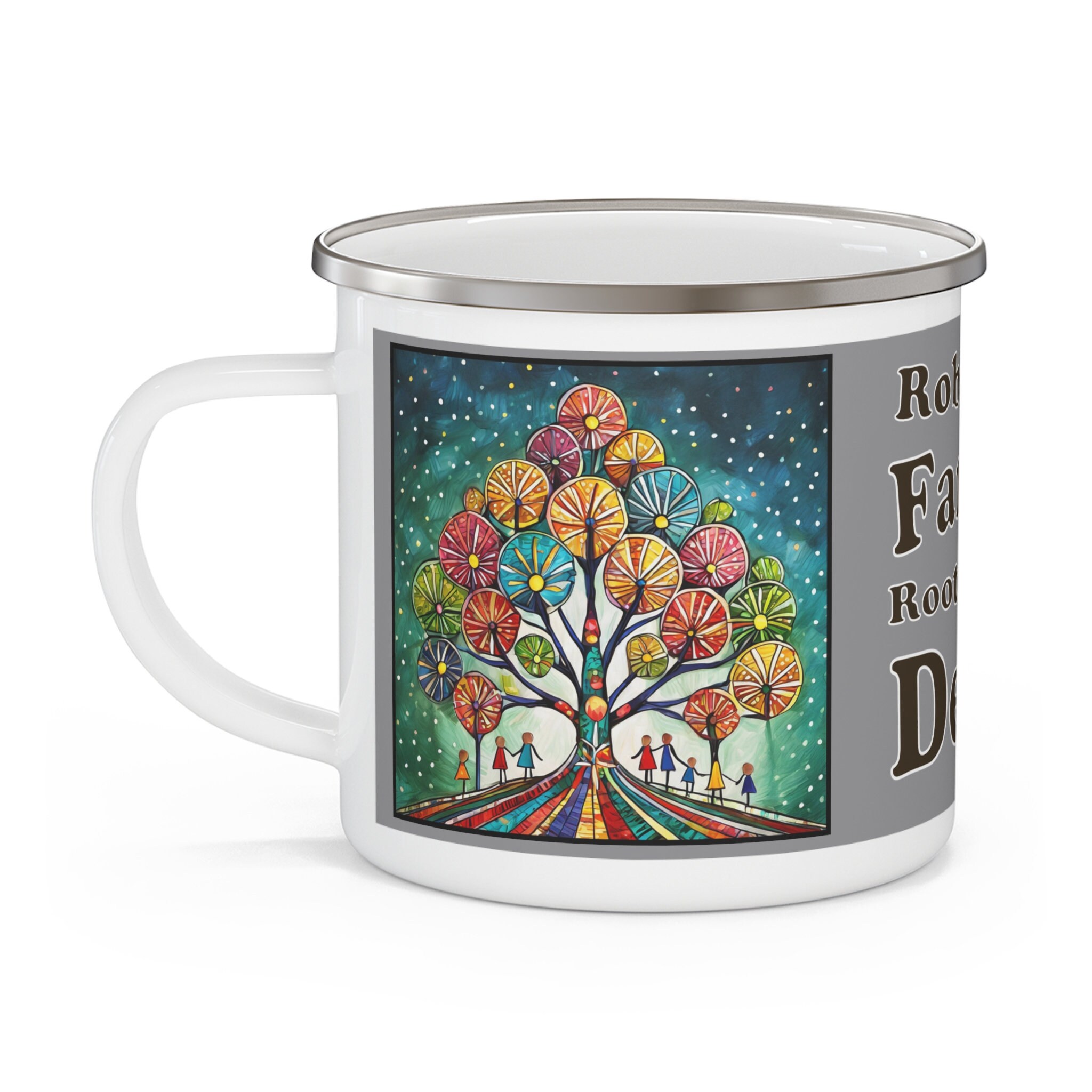 Personalized Family Tree Enamel Mug, 1, a Beautiful Coffee/hot ...