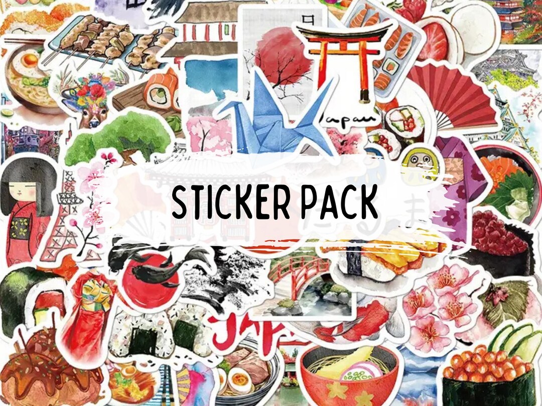 Japan Travel Themed L Stickers | Assorted Sticker Pack | Surprise Grab ...