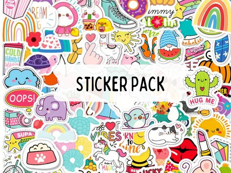 Surprise Sticker Mix Assorted Sticker Pack Surprise Grab Bag Mystery ...