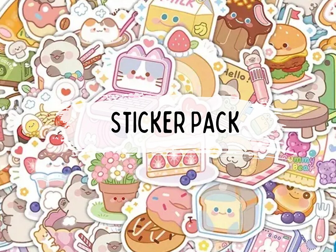 50 Cute Bear Sticker, Assorted Sticker Pack, Surprise Grab Bag, Mystery ...