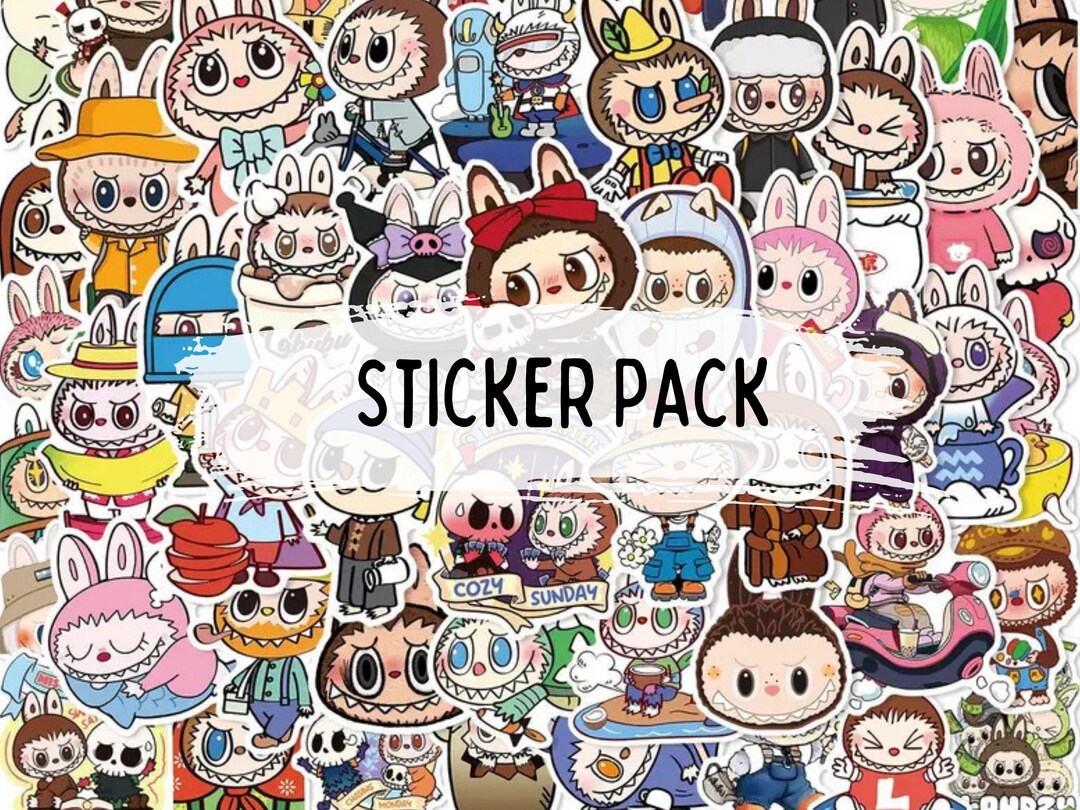 50 Labubu Zimomo Stickers, Assorted Sticker Pack, Pop Mart Sticker ...