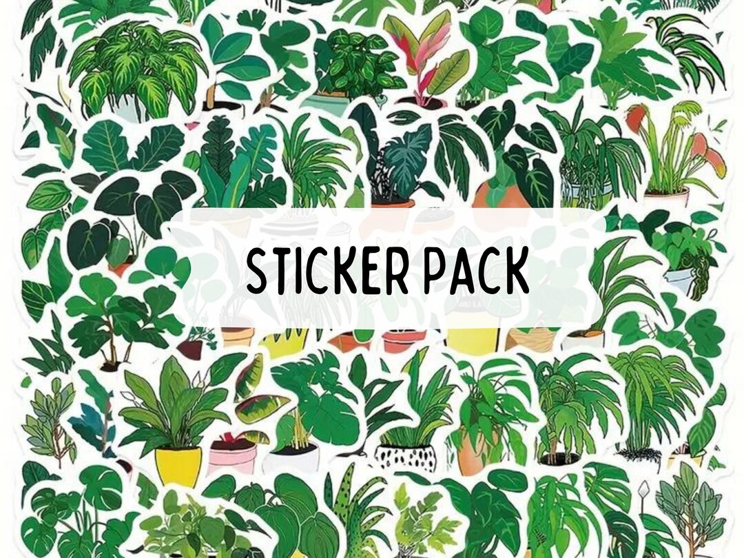 Potted Plant Stickers | Assorted Sticker Pack | Surprise Grab Bag ...