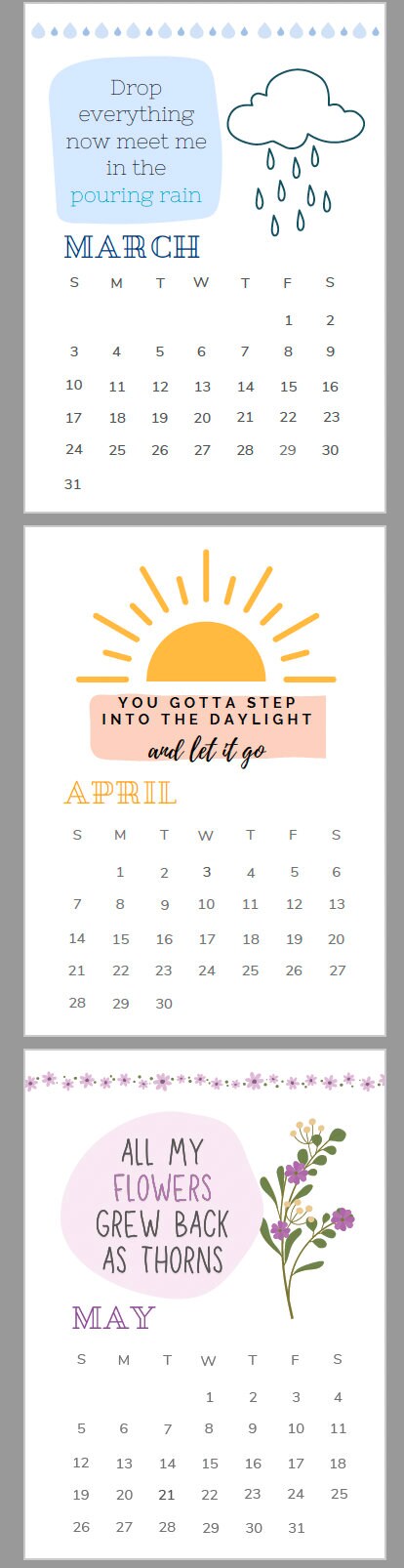 Taylor Swift Lyric Calendar 2024 - Etsy