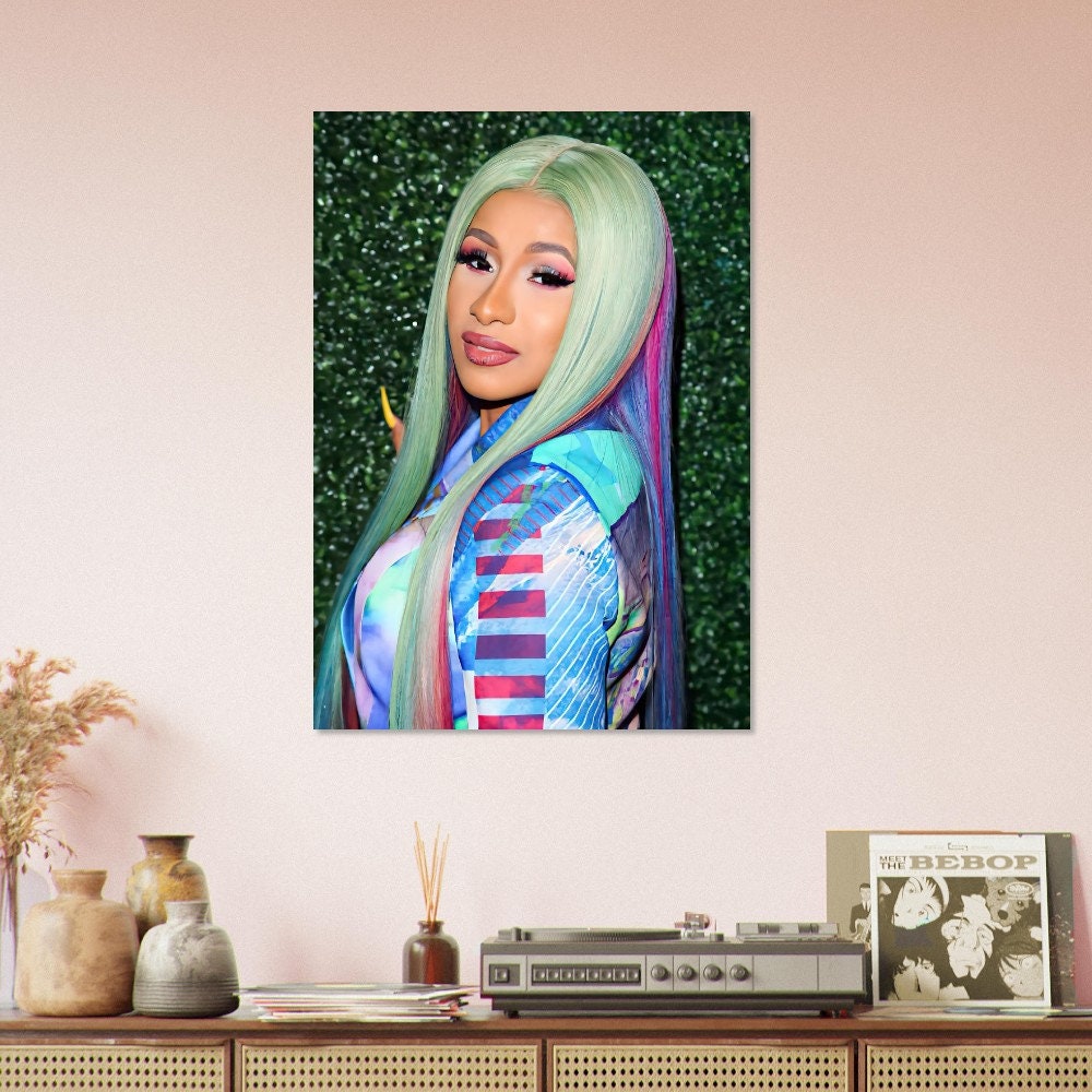 Cardi B Themed Poster Bold and Vibrant: Showcase the Unapologetic and ...
