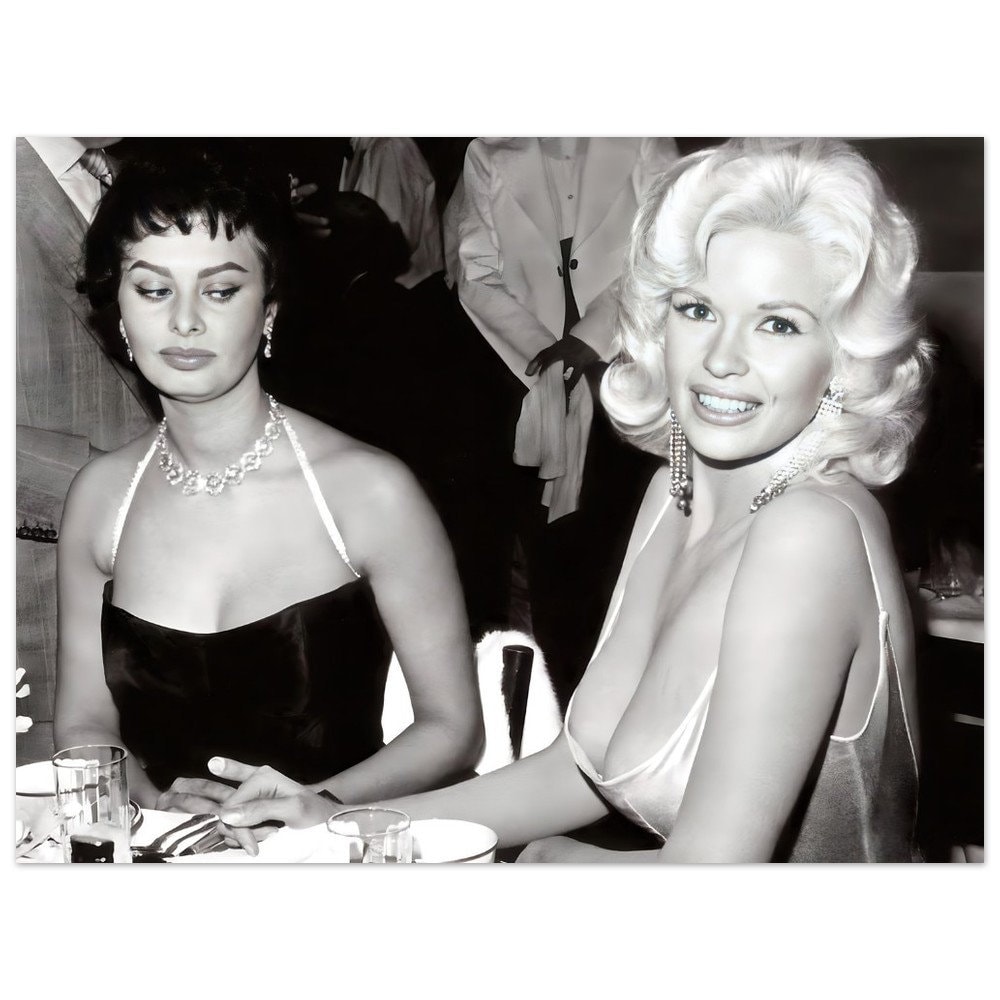 Sophia Loren and Jayne Mansfield Iconic Moment Foam Board Print: Immortalize One of the Most ...