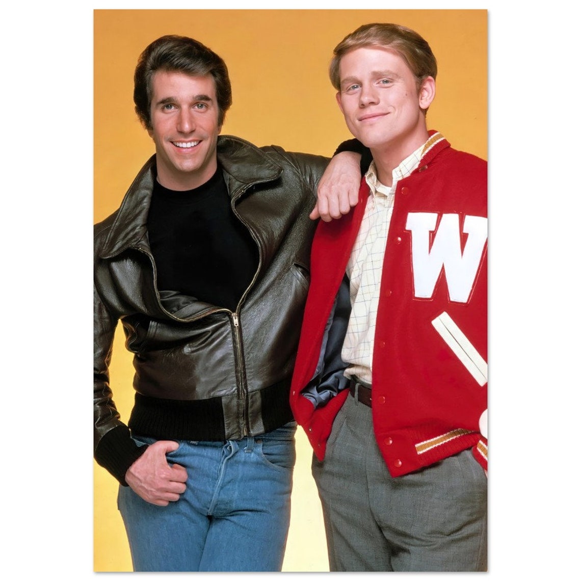 Happy Days Poster the Fonz & Richie Classic TV Show Poster the Fonz Retro Wall Decor Poster - Etsy