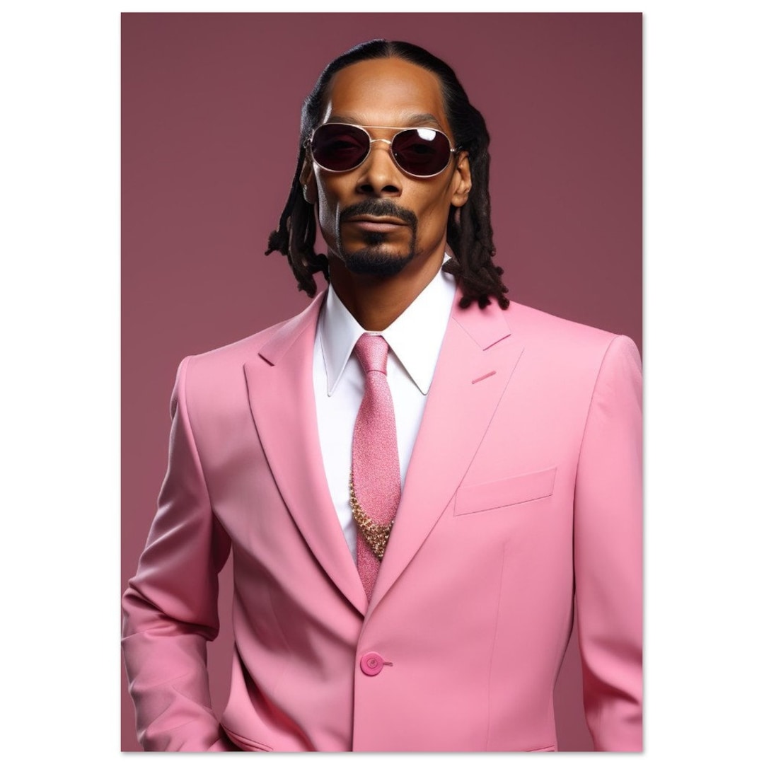 Snoop Dogg in 80s Style Pink Suit Poster, Embrace the Unique ...